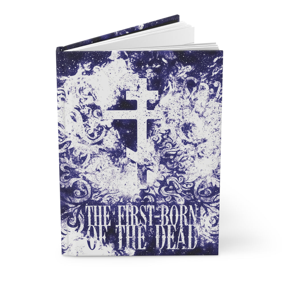 First-Born of the Dead Glowing Blue & White Cosmic Cross Journal