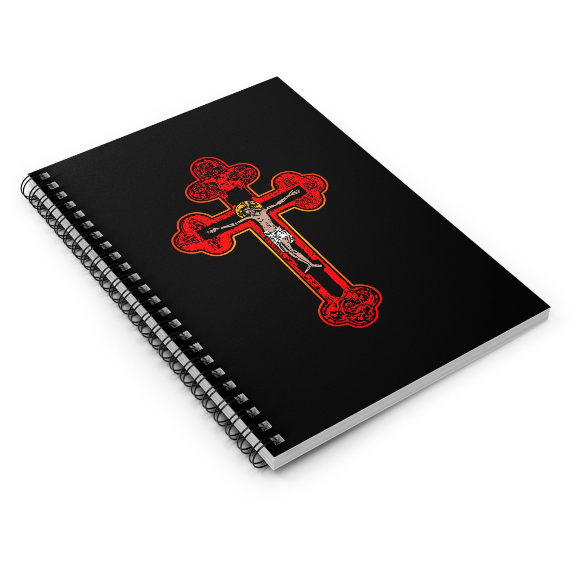 Red Orthodox Christian Crucifix | Byzantine Golgotha Cross | Alpha & O